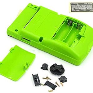 Replacement Full Housing Shell Case Cover Pack with Buttons Screwdrivers for Game Boy Color GBC Repair Part - Apple Green