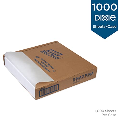 Dixie Parchment Silicon-Coated Pizza Sheet by GP PRO (Georgia-Pacific), White, 27S16, 16" Length x 16" Width, (Case of 1,000)