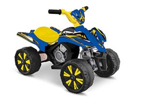 kid motorz xtreme quad 6v vehicle, blue & yellow (672)