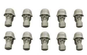 spellcrow 28mm sci-fi - guards: space knights guards heads in gas masks