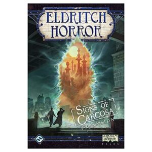 Eldritch Horror Signs of Carcosa Board Game EXPANSION | Mystery Game | Cooperative Board Game for Adults and Family | Ages 14+ | 1-8 Players | Avg. Playtime 2-4 Hours | Made by Fantasy Flight Games