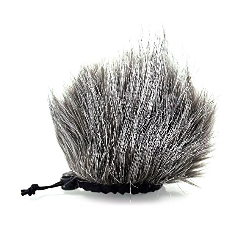 CamDesign Furry Microphone Windscreen Wind Muff Compatible with Portable Digital audio Recorders up to 10cmX14cm fits Zoom H4n H5 H6 Tascam DR-40 DR-05 DR-07 Roland R-05 Olympus LS-100