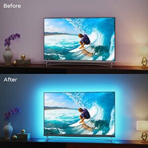 HAMLITE TV LED Backlight, 8.2Ft Led Light for TV 32-60 Inch Monitor Backlight, HDTV Wall Mount Stand Work Space Gaming Room Decor, LED Bias Ambient Mood Lighting Kit