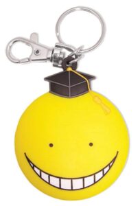 great eastern entertainment assassination classroom yellow koro sensei pvc keychain, multi-colored, 2"