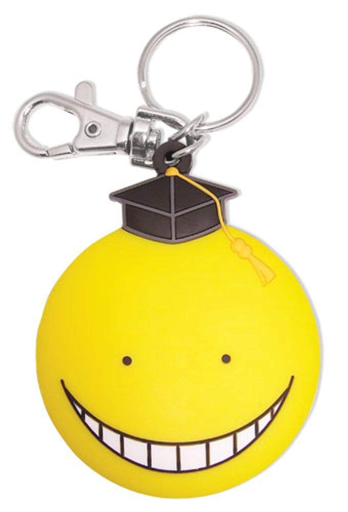 Great Eastern Entertainment Assassination Classroom Yellow Koro Sensei PVC Keychain, Multi-colored, 2"