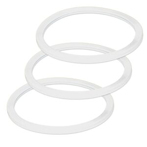 county line kitchen replacement seals for cold brew filter with stainless steel lid or ball white plastic lids - 3 pack