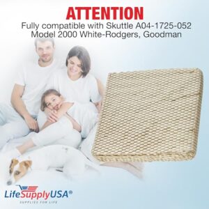 LifeSupplyUSA Humidifier Filter Replacement Evaporator Pad with Wick Compatible with Skuttle A04-1725-052 Model 2000 White-Rodgers, Goodman