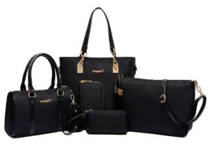 king ma handbag and purse shoulder bag 6 piece set bag for womens ladies