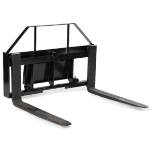 titan attachments mini skid steer pallet fork attachment, 42" fork blades, rate 4,000 lb, quick tach mounting