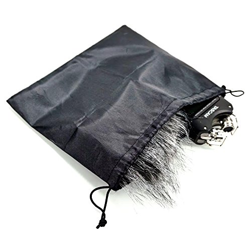 CamDesign Furry Microphone Windscreen Wind Muff Compatible with Portable Digital audio Recorders up to 10cmX14cm fits Zoom H4n H5 H6 Tascam DR-40 DR-05 DR-07 Roland R-05 Olympus LS-100