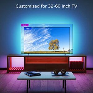 HAMLITE TV LED Backlight, 8.2Ft Led Light for TV 32-60 Inch Monitor Backlight, HDTV Wall Mount Stand Work Space Gaming Room Decor, LED Bias Ambient Mood Lighting Kit