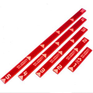 litko armada multi range movement ruler set | compatible with star wars: armada | 5 pack (fluorescent pink)