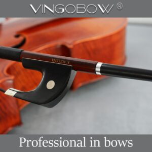 VingoBow 3/4 Size GERMAN UPRIGHT DOUBLE Bass Bow! BLACK Natural Mongolia Horsehair Art No.300BGB.43