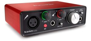 focusrite scarlett solo (2nd gen) usb audio interface with pro tools | first