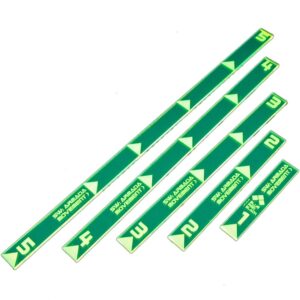 litko armada multi range movement ruler set | compatible with star wars: armada | 5 pack (fluorescent green)