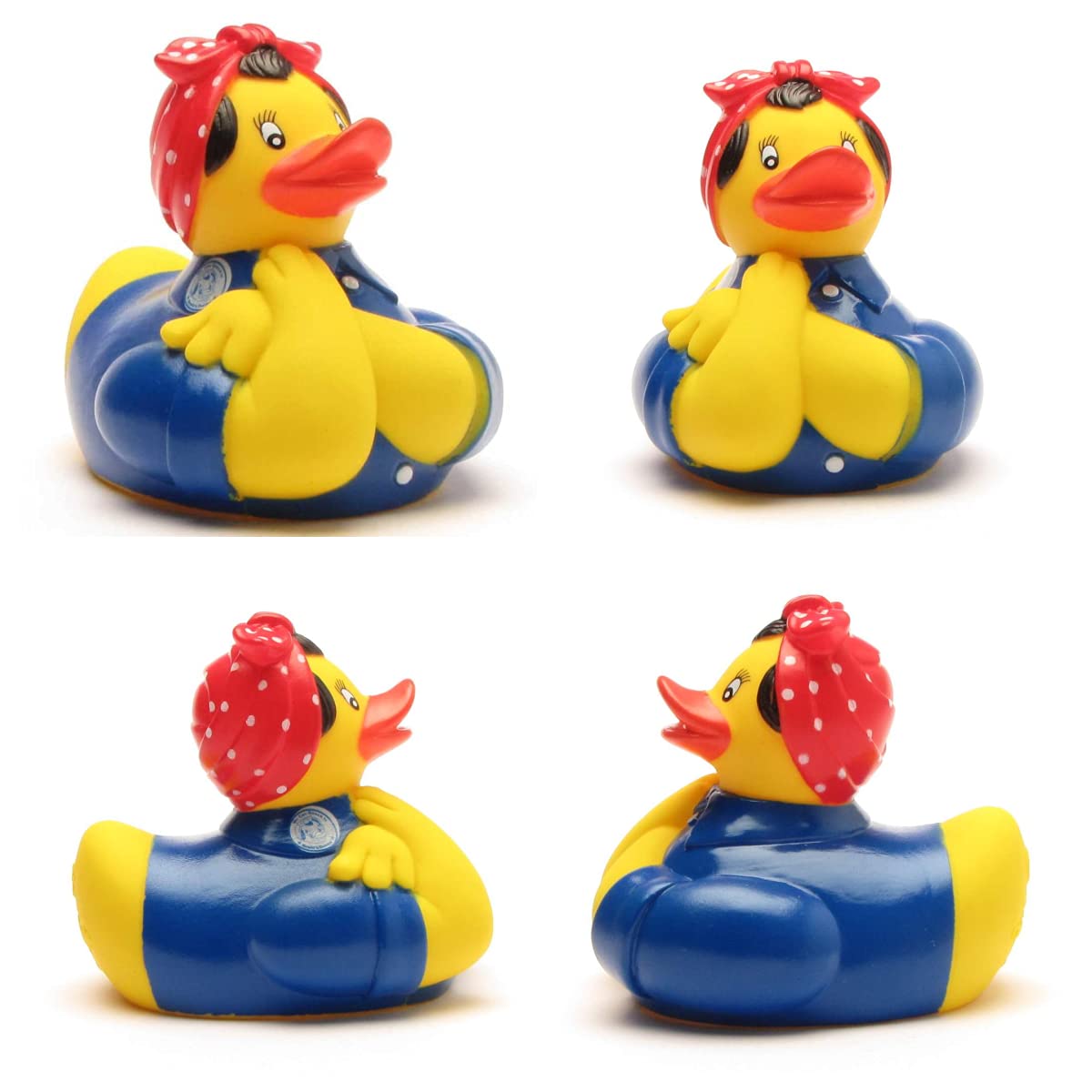 Rubber Duck - Rosie The Riveter | Bath Duck | L: 11 cm