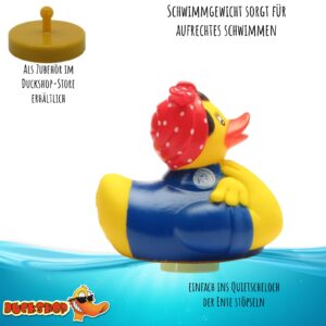 Rubber Duck - Rosie The Riveter | Bath Duck | L: 11 cm