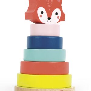 Janod Baby Forest Fox Wood Stacker - Ages 1+ - J08014