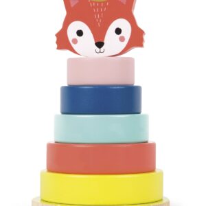 Janod Baby Forest Fox Wood Stacker - Ages 1+ - J08014