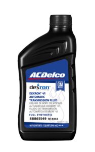 acdelco gm original equipment 10-9243 (88865549) dexron vi full synthetic automatic transmission fluid - 1 qt