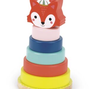 Janod Baby Forest Fox Wood Stacker - Ages 1+ - J08014