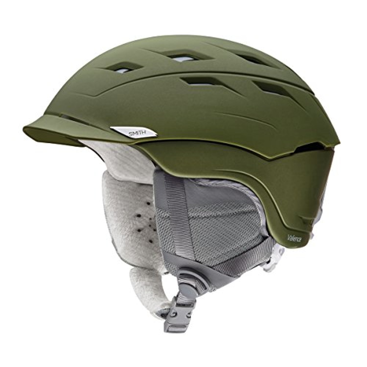 Smith Optics Valence Adult Ski Snowmobile Helmet - Matte Pearl Olive/Large