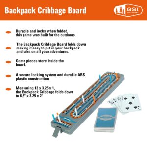 Outside Inside Backpack Cribbage Game for Camping and Travel, Lightweight and Foldable