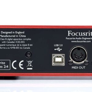 Focusrite Scarlett 2i4 (2nd Gen) USB Audio Interface with Pro Tools | First