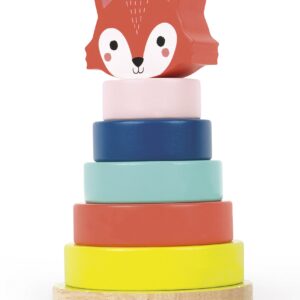 Janod Baby Forest Fox Wood Stacker - Ages 1+ - J08014