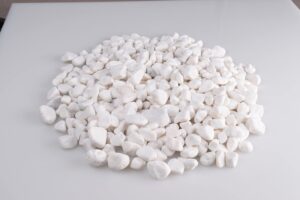 enhance a fire 1.50 inch-2 inch marble stones - white (5 lbs.)