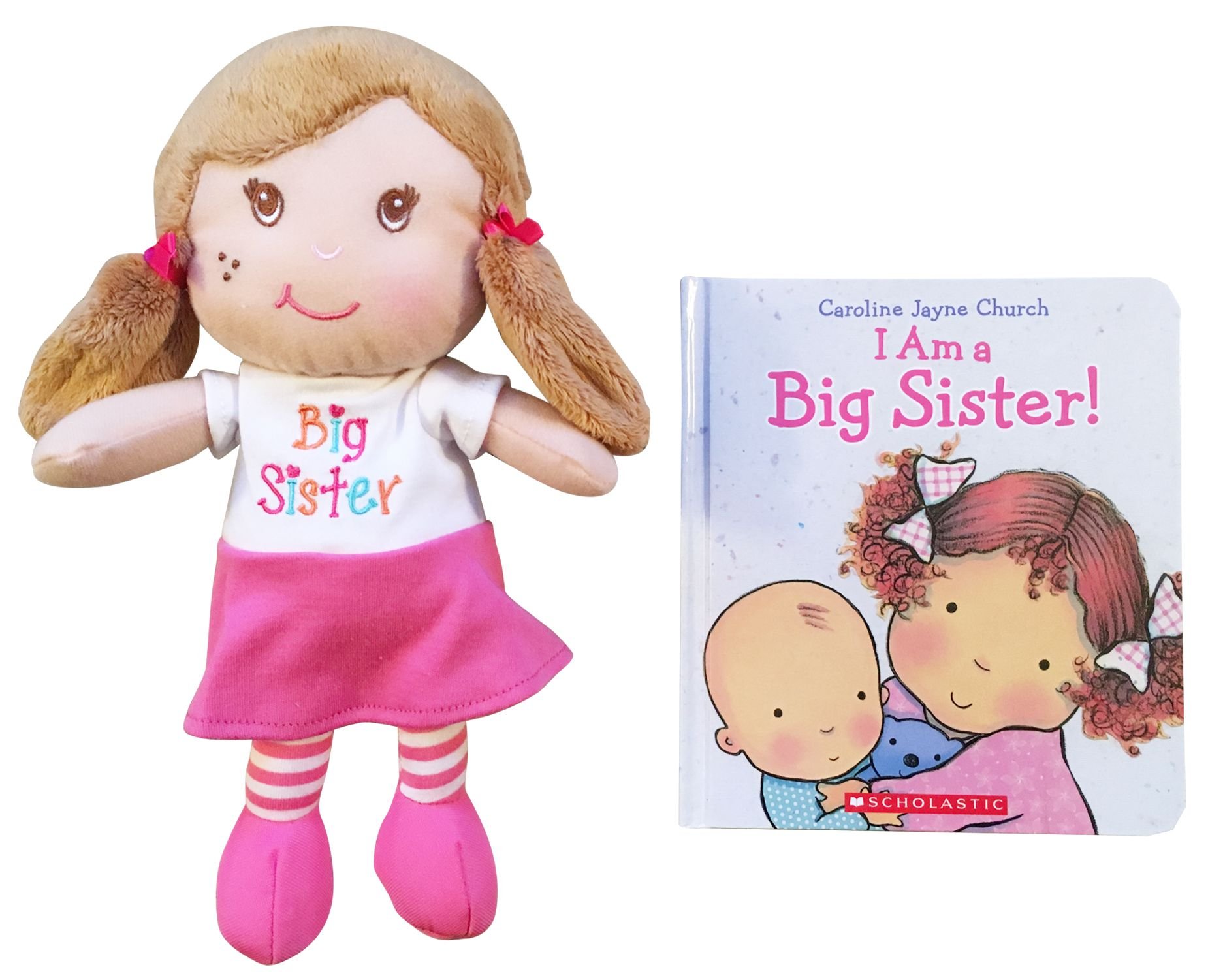 MartLoop I Am a Big Sister Doll and Book Bundle