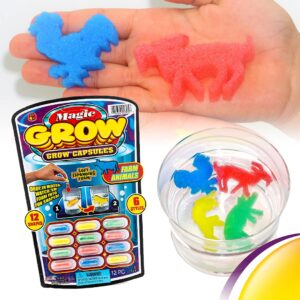 JA-RU Universal Specialties, Magic Grow Capsules 6 Pack, 72 Capsules Sea Creatures, Dinosaur, Animal Farm Toys. Water Growing Toys for Kids. Animal Party Favors Fidget Toy.305-6A