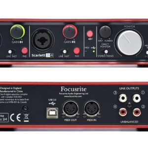 Focusrite Scarlett 2i4 (2nd Gen) USB Audio Interface with Pro Tools | First