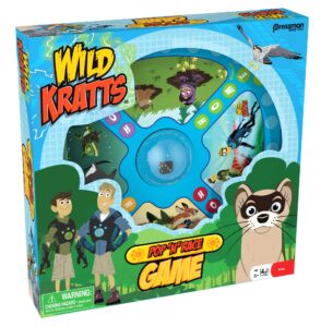 pressman wild kratts pop 'n' race, multi-colored, 5"