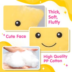 WEWILL 13'' Creative Twinkle Star Glowing LED Night Light Plush Pillows Stuffed Animals Toys Birthday Christmas Holiday Valentines Gifts for Toddlers Girls(Yellow)