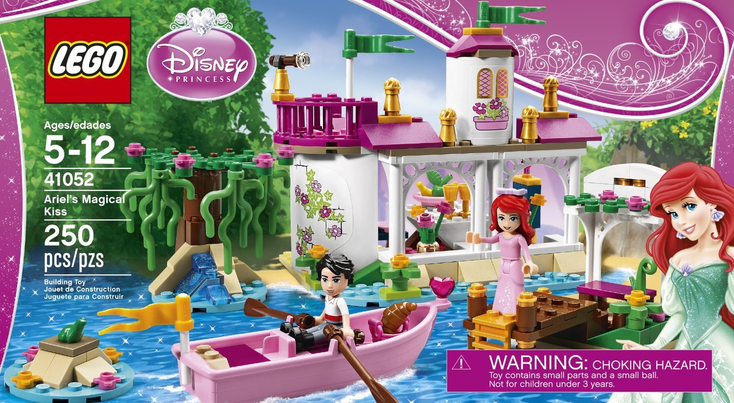 Disney Princess LEGO 250 PCS Ariel's Magical Kiss Brick Box Building Toys