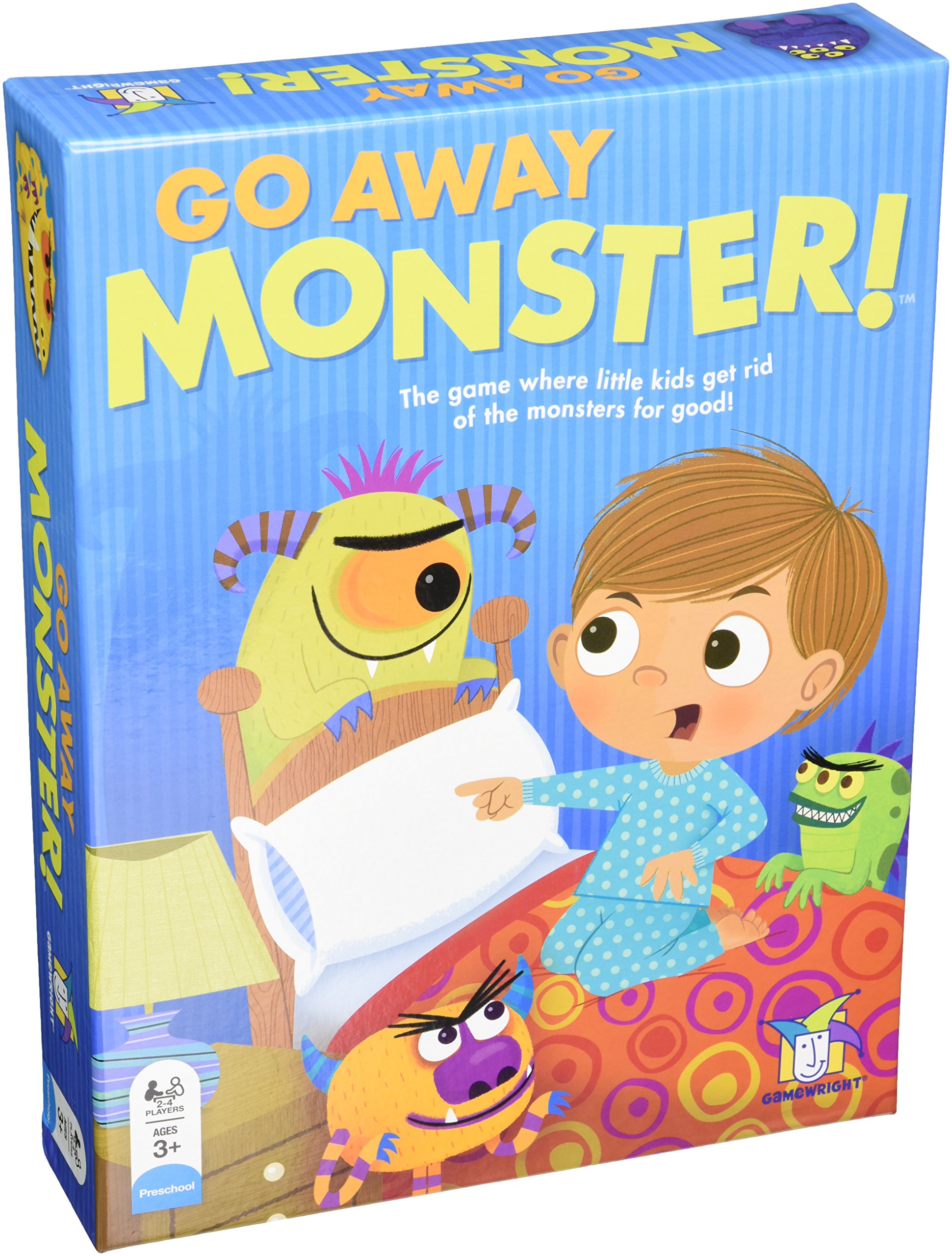 Gamewright Go Away Monster Board Game Multi-colored, 5"