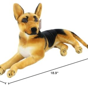 Jesonn Realistic Stuffed Animals German Dog Shepherd Plush Toys (18.9 Inch)