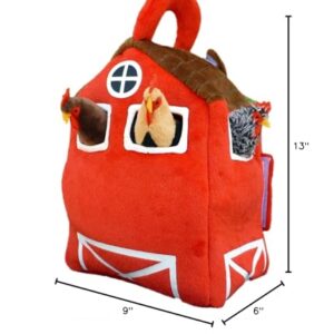 Adore 12" Hen House Chicken Coop Plush Stuffed Animal Playset