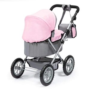 Bayer Design Baby Doll Trendy Pram in Grey/Pink, 67 x 41 x 68 centimeters, 1300800