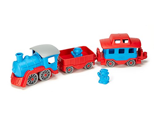 Green Toys Train & Storybook Set - Pretend Play, Motor Skills, Reading, Kids Toy Vehicle Gift Set. No BPA, phthalates, PVC. Dishwasher Safe, Recycled Materials, Made in USA.