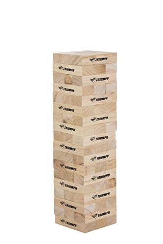 Triumph Sports Triumph Large Tumble Tower - Includes 54 Wood Tumble Blocks and Carry Case