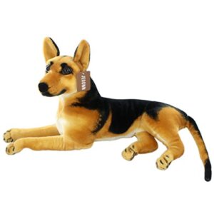 Jesonn Realistic Stuffed Animals German Dog Shepherd Plush Toys (18.9 Inch)