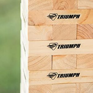 Triumph Sports Triumph Large Tumble Tower - Includes 54 Wood Tumble Blocks and Carry Case