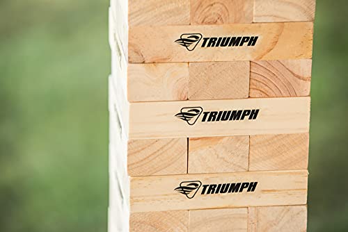 Triumph Sports Triumph Large Tumble Tower - Includes 54 Wood Tumble Blocks and Carry Case