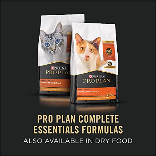 Purina Pro Plan Gravy Wet Cat Food, COMPLETE ESSENTIALS Salmon Entree in Sauce - (Pack of 24) 5.5 oz. Cans