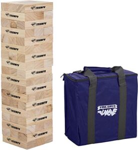 triumph sports triumph large tumble tower - includes 54 wood tumble blocks and carry case