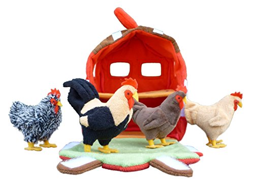 Adore 12" Hen House Chicken Coop Plush Stuffed Animal Playset