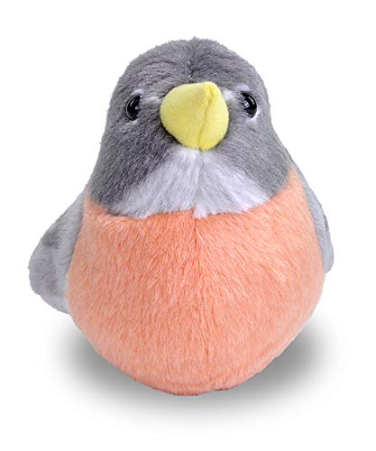 Wild Republic Audubon, American Robin Plush Authentic Sound, Stuffed Animal, Bird Toys for Kids, American Robin