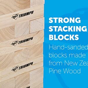 Triumph Sports Triumph Large Tumble Tower - Includes 54 Wood Tumble Blocks and Carry Case